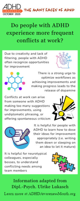 Do people with ADHD experience more frequent conflicts at work ...